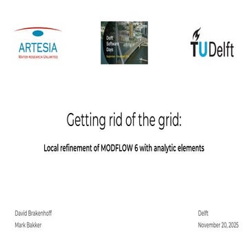 DSD-INT 2025 Getting rid of the grid - Local refinement of MODFLOW 6 ...