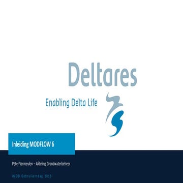 DSD-NL 2019 Inleiding MODFLOW 6 - Vermeulen | PDF