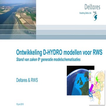 DSD-NL 2019 Stand van Zaken D-HYDRO modellen voor Rijkswaterstaat | PPT