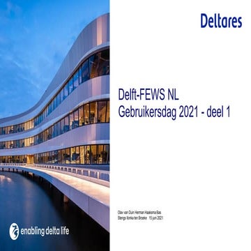 DSD-NL 2021 Delft-FEWS NL Gebruikersdag 2021 - deel 1 | PDF