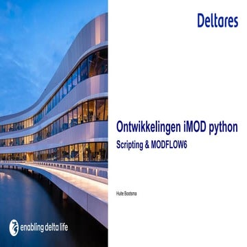 DSD-NL 2021 Ontwikkelingen iMOD python - Bootsma | PDF