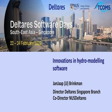DSD-SEA 2023 Innovations in hydro modelling software - Brinkman | PDF