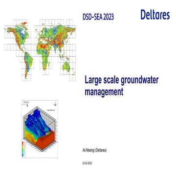 DSD-SEA 2023 Large scale groundwater management - Meshgi | PDF
