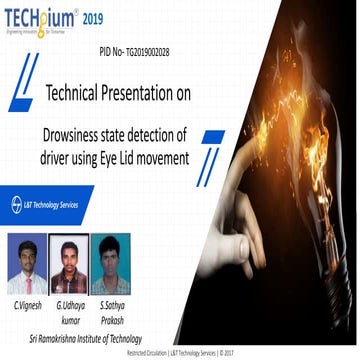 Drowsiness State Detection Of Driver Using Eyelid Movement Techgium