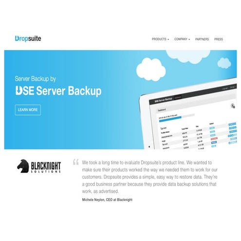 DSE Server Backup by Dropsuite | PPT