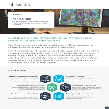 Planet Cloud Datasheet | Infovista | PDF