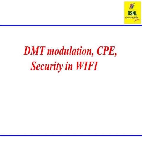 dmt modulation cpe security in wifi Dsl adsl cpe conf | PDF