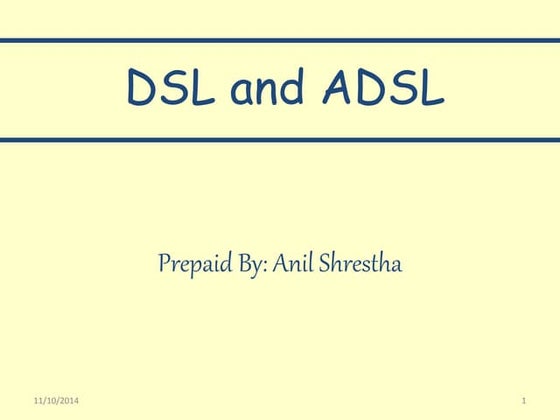 dsl (digital subscriber line) | PPT