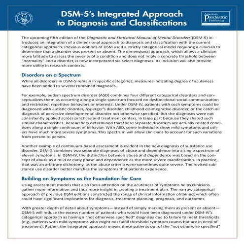 Dsm 5-integrated-approach | PDF | Mental Health | Diseases and Conditions