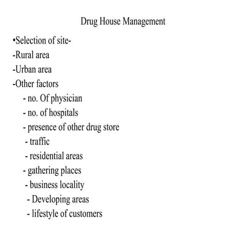 DSM 4 Drug House Management.pptx