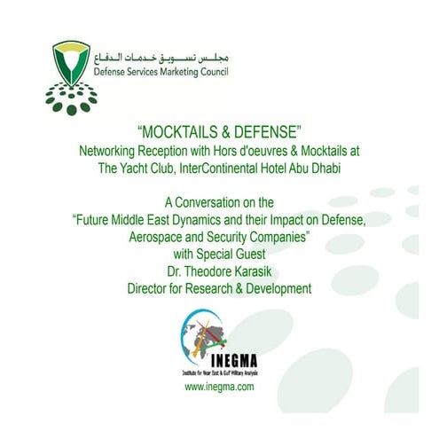 DSMC Event - "A Conversation on the “Future Middle East Dynamics and ...