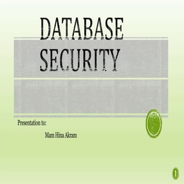 Database Security