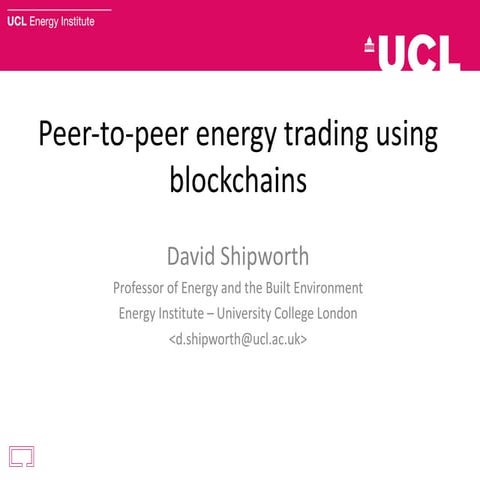 Peer To Peer Energy Trading Using Blockchains Ppt