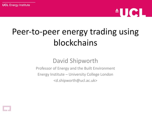 Peer To Peer Energy Trading Using Blockchains Ppt