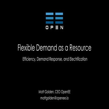 Demand Flexibility as a Resource | PDF