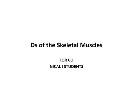 Skeletal muscles disease and disorder | PPT