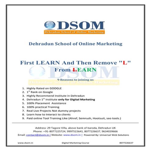 Dsom course structure | PDF