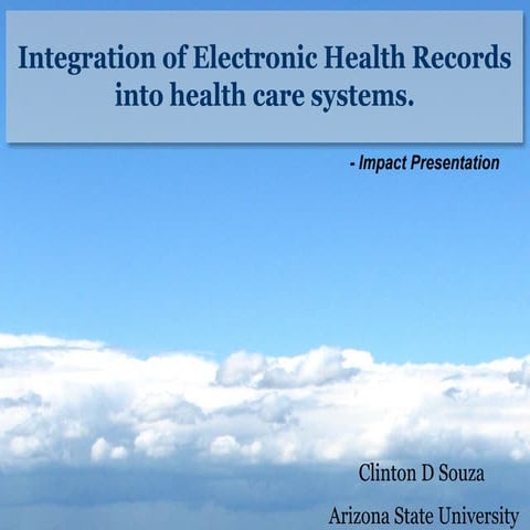 Integration of EHR into Health Care Systems | PPT