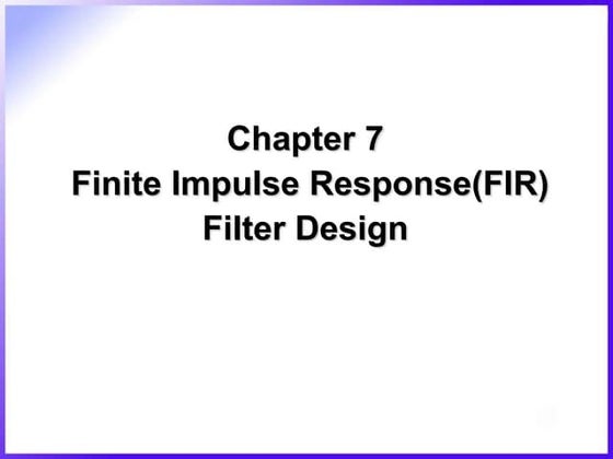 Fir filter design using Frequency sampling method | PPT