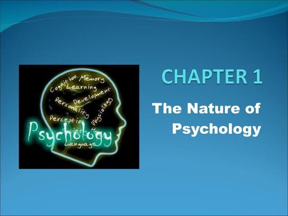 Chapter 1: PSYCHOLOGY | PPTX | Science