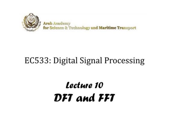 Computing Dft Using Matrix Method Ppt