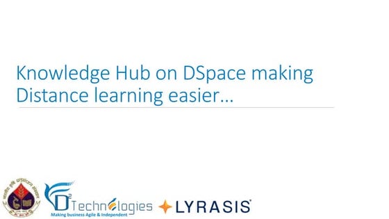 Module 1 introduction of Dspace | PPT