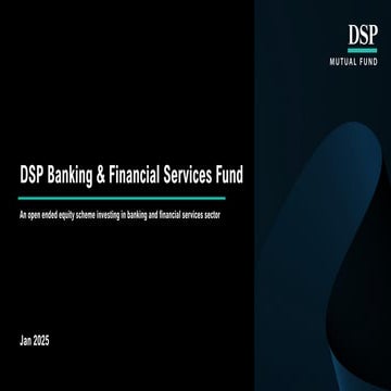 DSP Banking & Financial Services Fund PPT | PPT