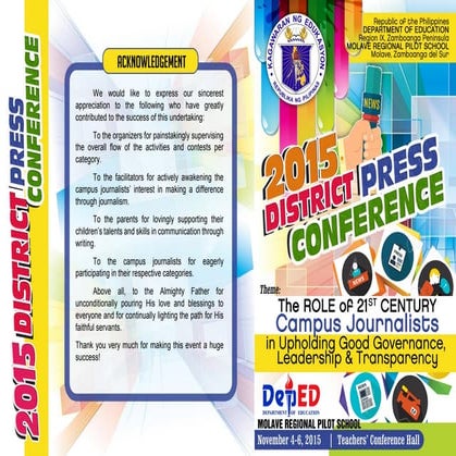 District Press Conference 2015 | PDF