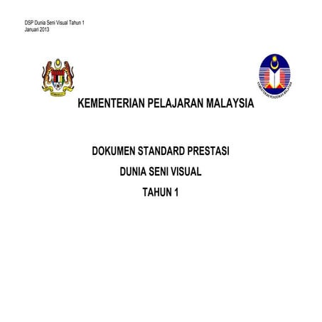 Dsp dunia seni visual tahun 1 tambahbaik feb 2013 | PDF