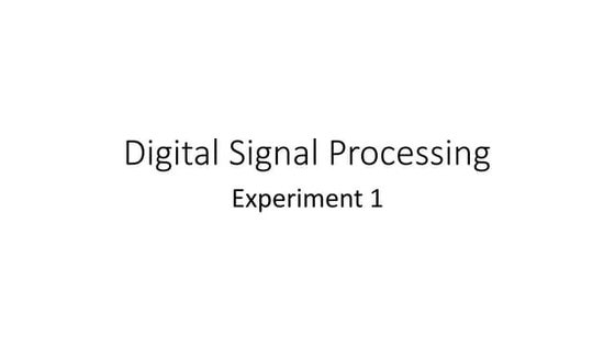 Digital signal Processing all matlab code with Lab report | PDF