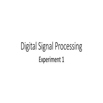 DSP_EXP. digital signal processing pptx | PPT