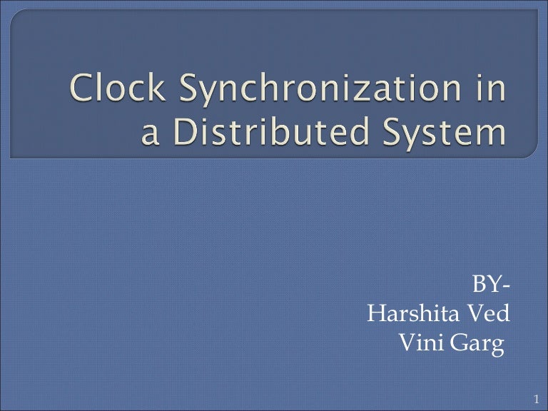 Clock Synchronization In Distributed System