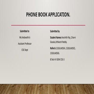 ds ppt.pptx ppt on phone book application in java | PPTX