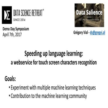 Speeding up language learning with deep learning and touch screen | PPT
