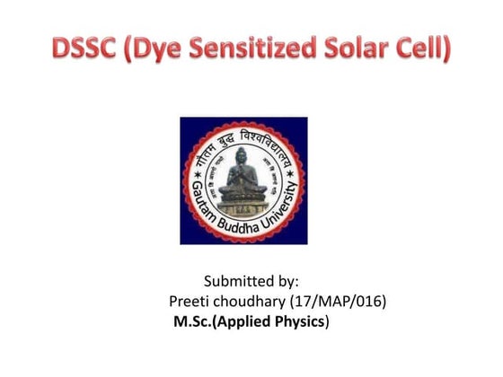 Dye Sensitized Solar Cells Ppt