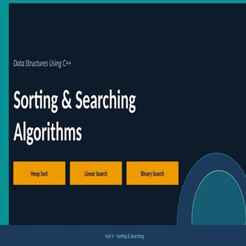 DS_Sorting_Searching_Tree.pptx about heapmsort and linear search | PPTX