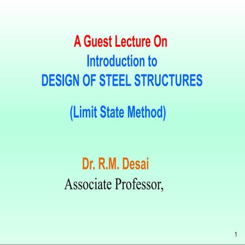 Connections in steel structures | PPTX