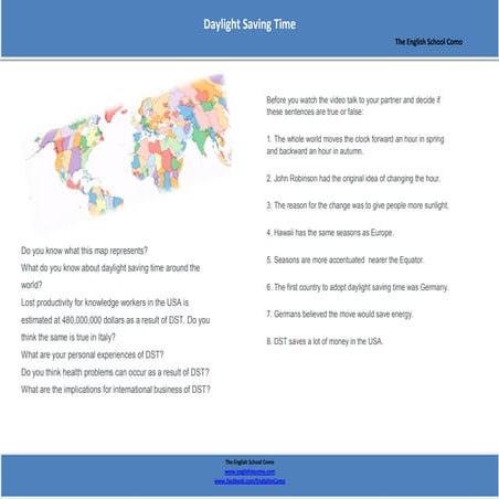 Presentation on daylight saving time | PPTX