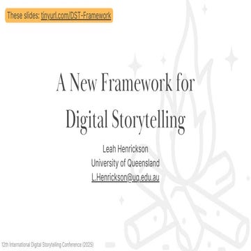 A New Framework for Digital Storytelling | PDF