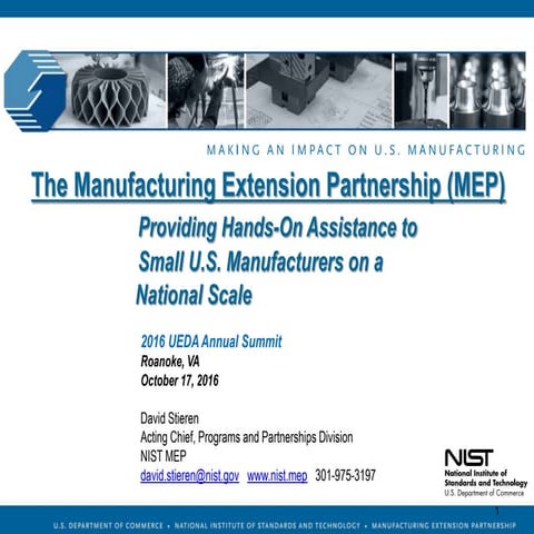 Annual Summit 2016: The Manufacturing Extension Partnership (MEP ...
