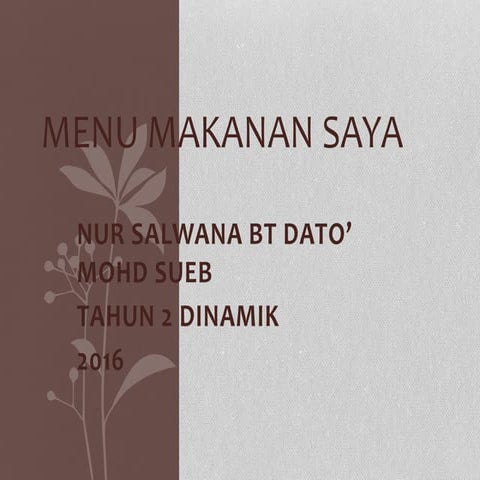 Dst thn 2d menu makanan | PPT