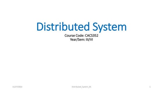 Naming in Distributed System | DOC