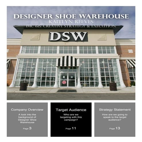 DSW | IMC 615: Creative Strategy & Execution | PDF