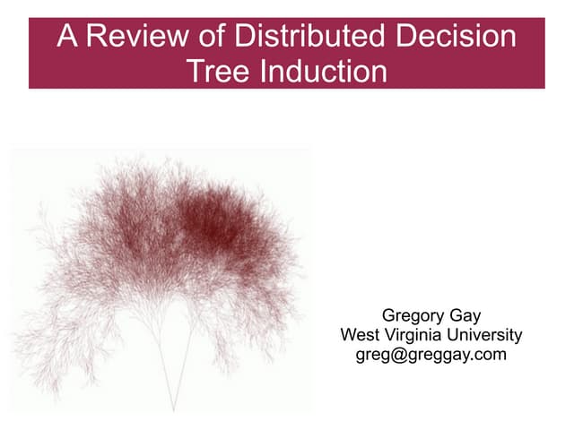 Distributed Decision Tree Induction | PPT Distributed Decision Tree Induction | PPT