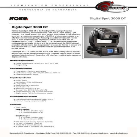 Manual DT 3000 ROBE | PDF