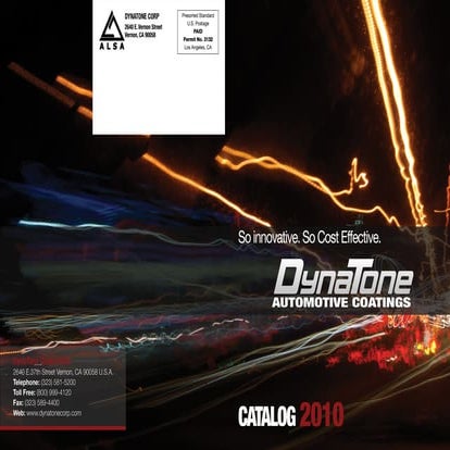 DynaTone Catalog 2010 | PDF
