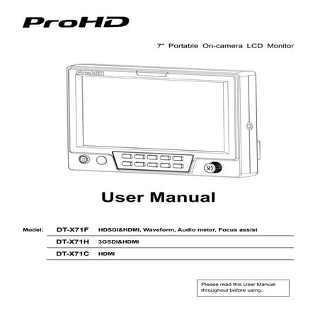 JVC DT-E17L4G Full HD LCD 17" Studio Monitor | PDF