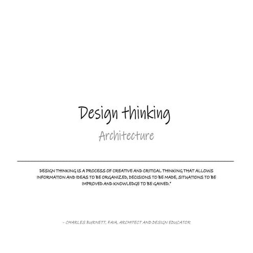 design thinking ppt architecture c ourse | PDF
