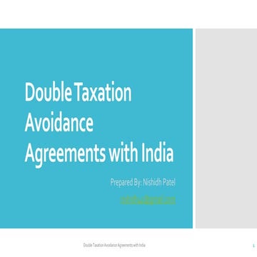 Double Taxation Avoidance Agreement - DTAA | PDF