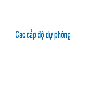 Bài giảng DT_Cap-do-du-phong. pdf buổi 1 | PDF
